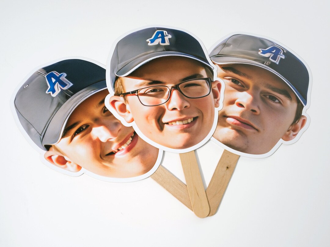 Team Faces on A Stick, up to 23" - Custom Head Cutouts, Youth Sports ...