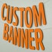 Custom Banner, Rounded Style, 7 Personalized Party Banner Decor ...
