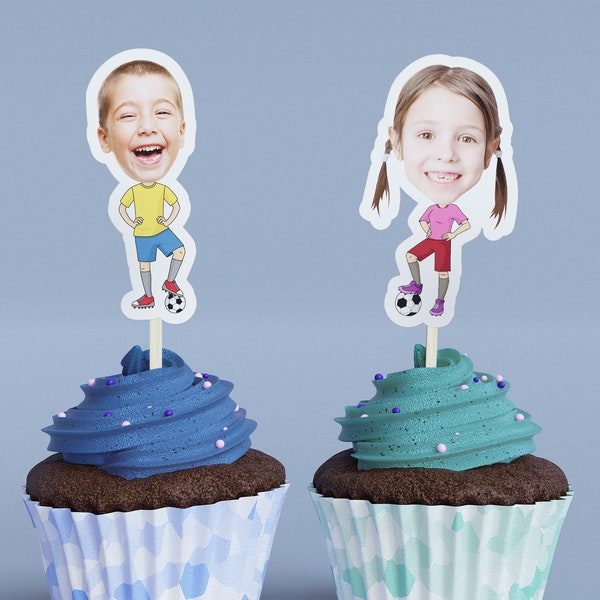 Soccer Custom Cupcake Toppers - Etsy