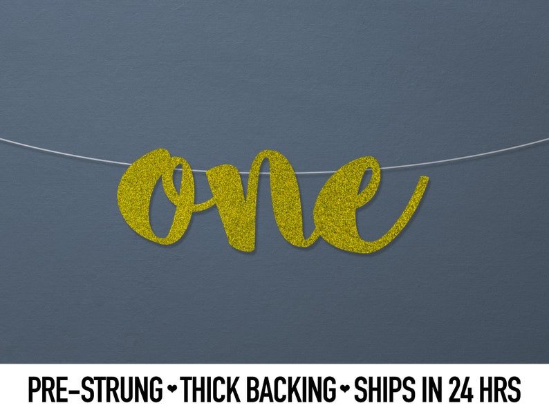 One Banner Script Font First Birthday 1st Birthday Banner - Etsy Canada