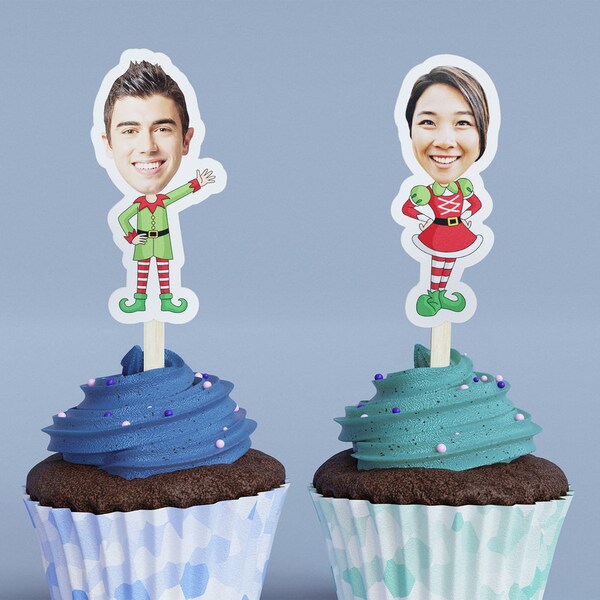 Elf Cupcake Toppers - Etsy