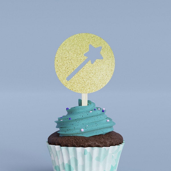 Wand Cupcake Topper - Etsy