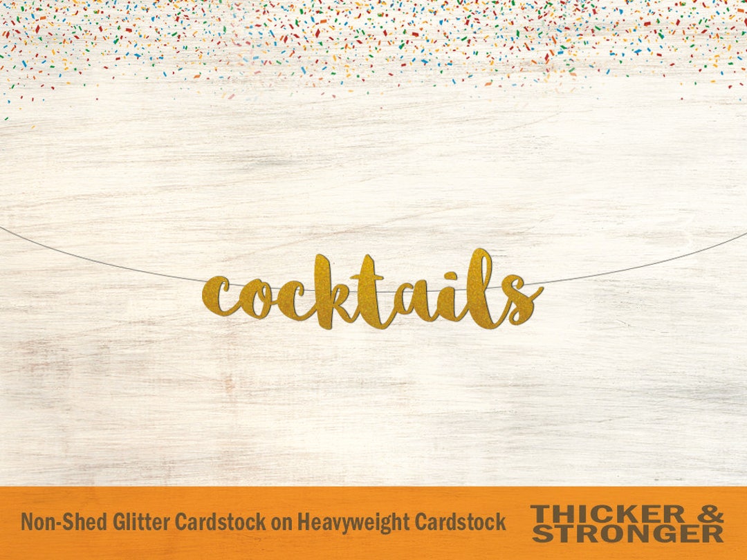 Cocktails Banner, Script Font - Wedding Banner, Cocktail Party, Party ...