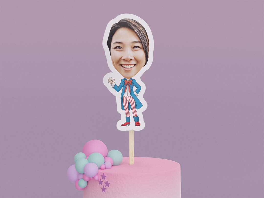 Cartoon Uncle Sam Cake Toppers - Custom Birthday Party Cake Toppers ...