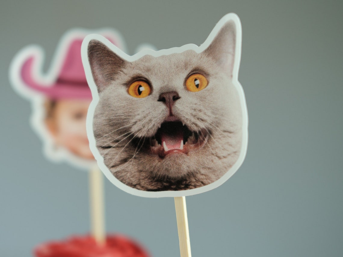 Face Cupcake Toppers Custom Birthday Party Cupcake Toppers - Etsy