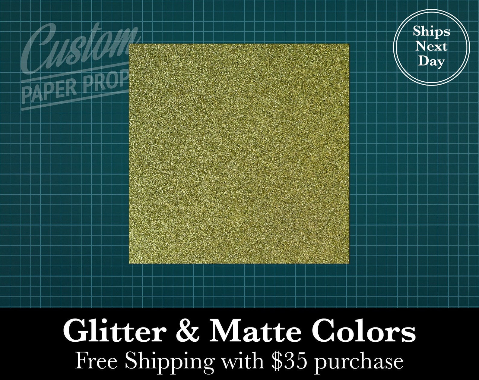 Square Glitter or Matte Card Stock Shape Icons Wall - Etsy