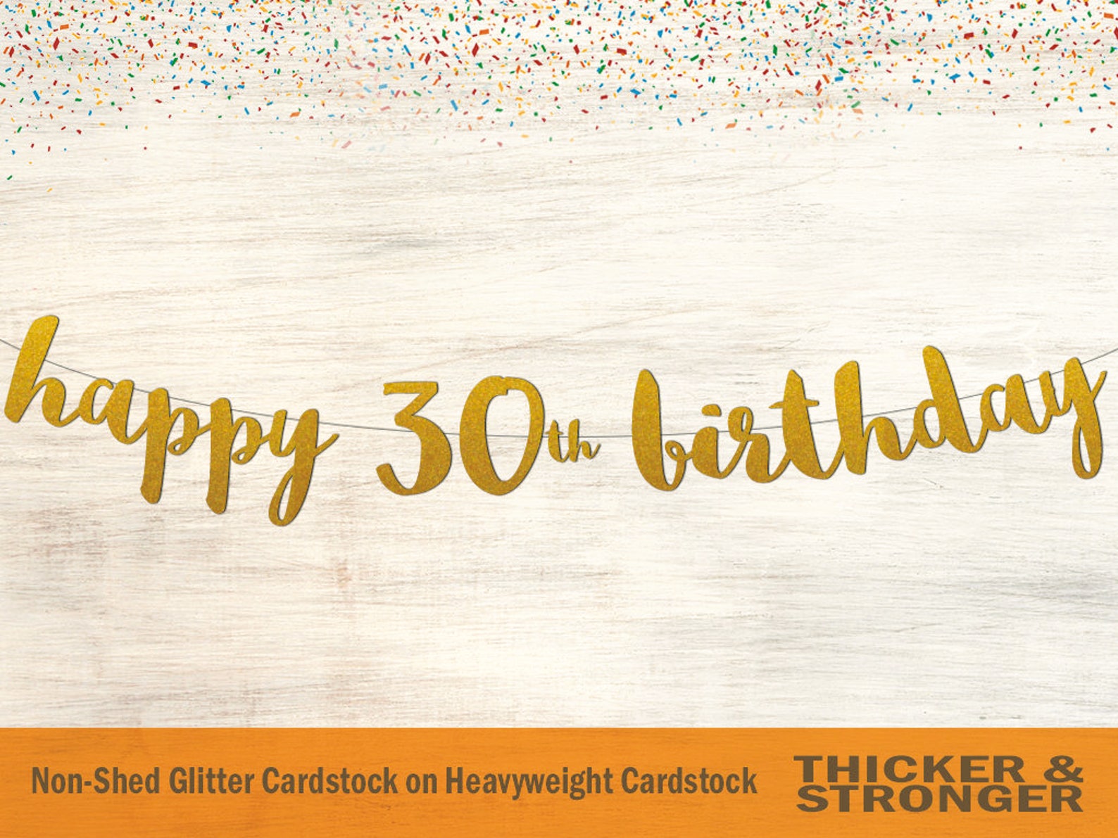 Happy 30th Birthday Banner Script Font 30th Birthday Decor | Etsy