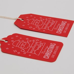 Holiday Gift Tag - Merry Christmas, Happy Holidays, Santa Claus ...