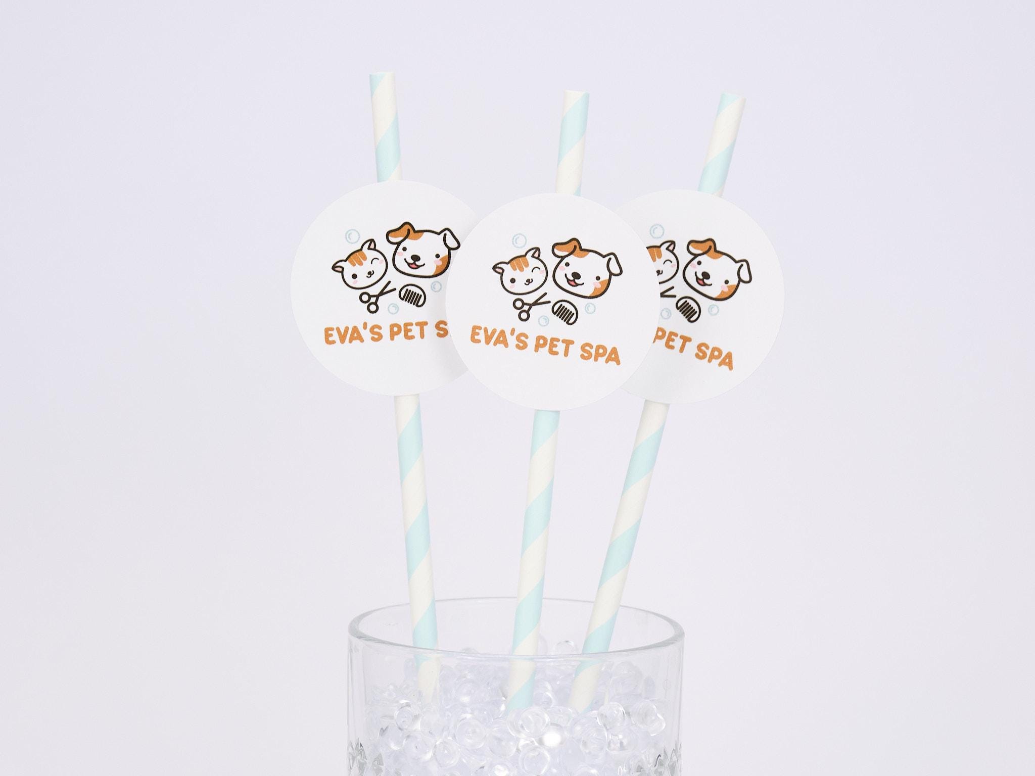 Custom Business Logo Straws - Corporate Event Swag - Company Launch ...