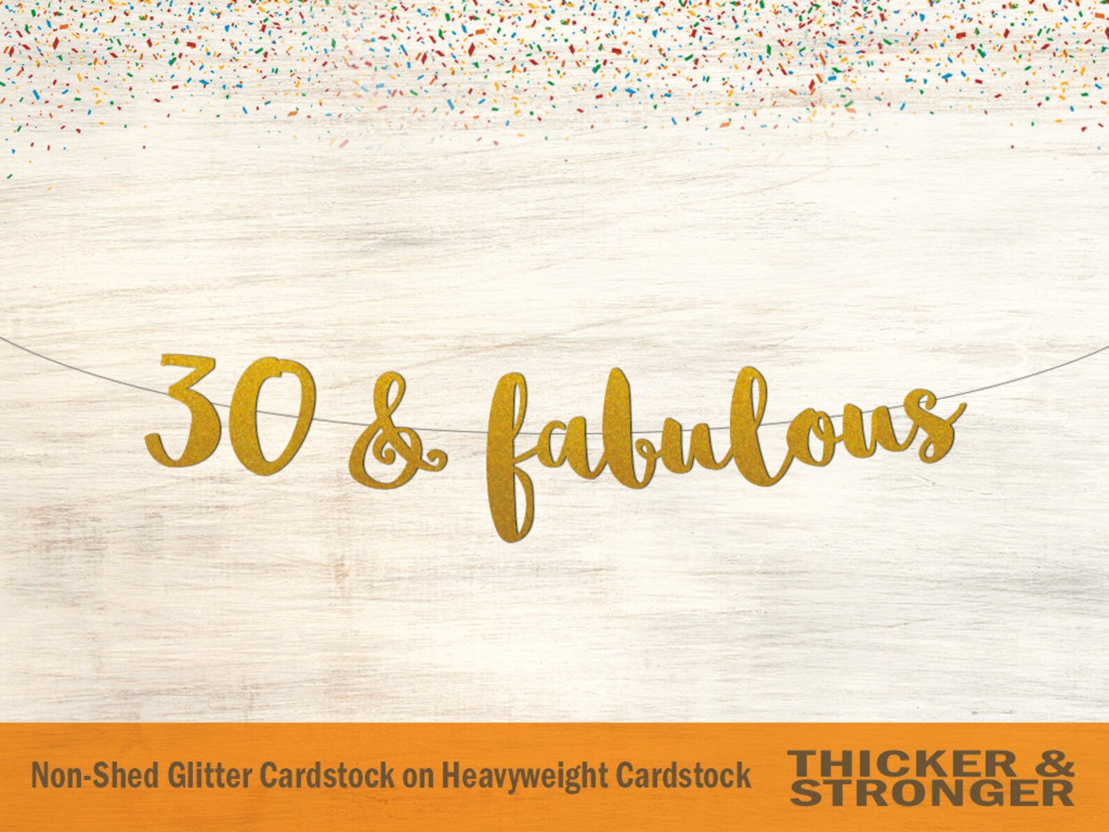 30 & Fabulous Banner Script Font 30th Birthday Birthday | Etsy