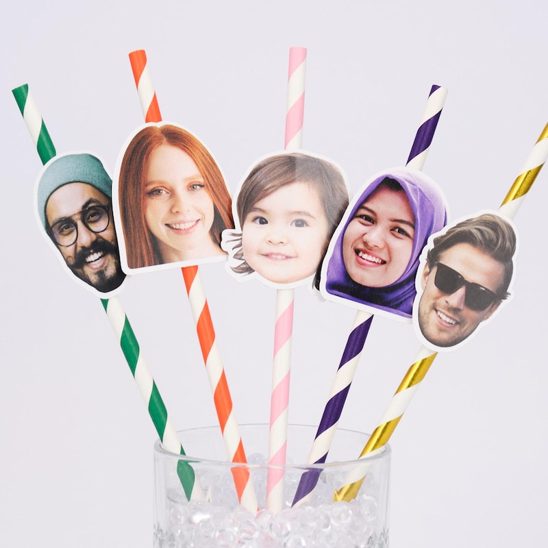 Straw With a Picture - Etsy