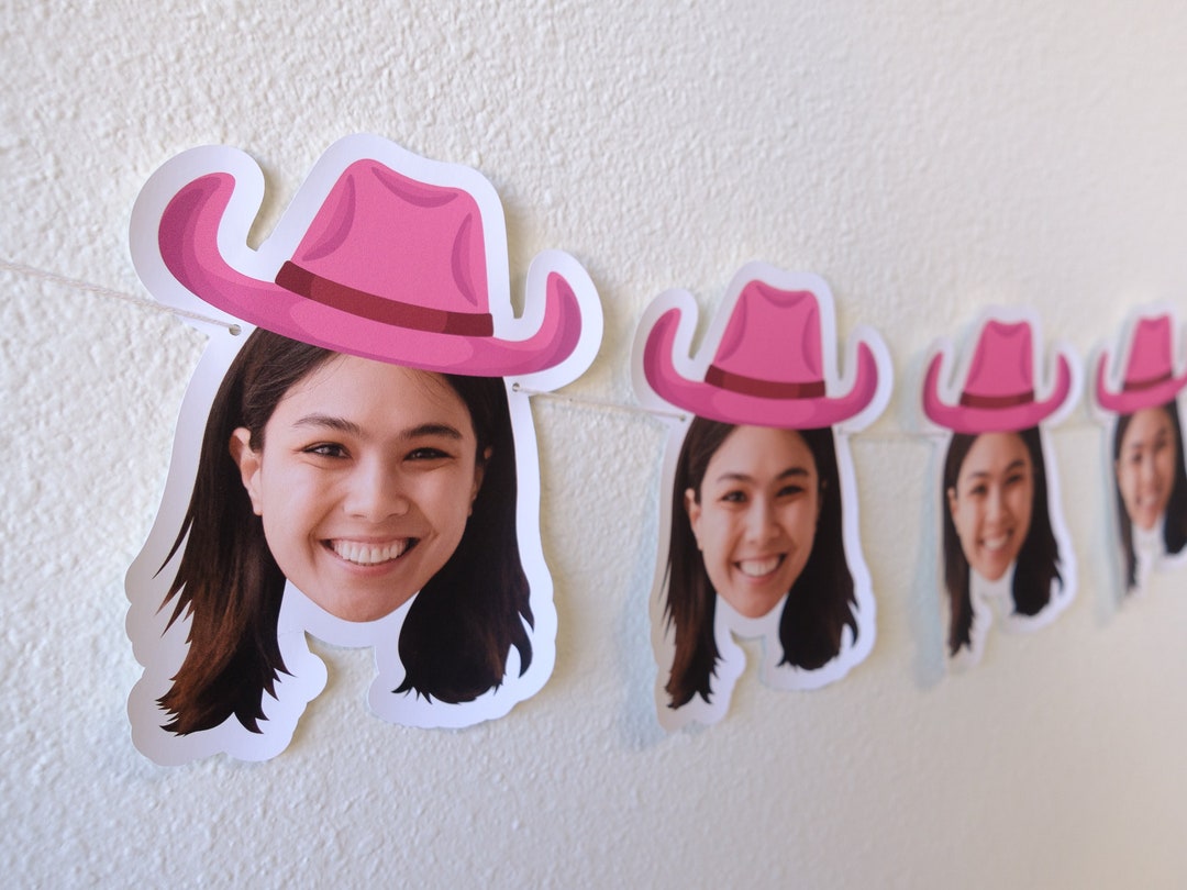 Last Rodeo Face Banner With Hat - Cowgirl Cowboy Bachelorette Bachelor ...