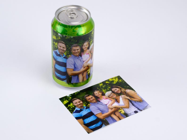 Custom Printed Soda Beer Can Label Wrapper - Vinyl Sticker, Waterproof ...