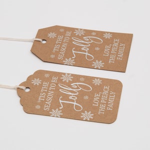 Holiday Gift Tag - Tis the Season to Be Jolly, Christmas, Printed Tag ...