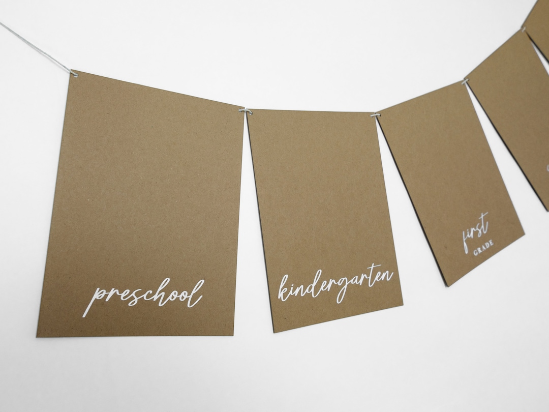 Minimalist Graduation Photo Banner, Customizable Square Picture Spaces ...