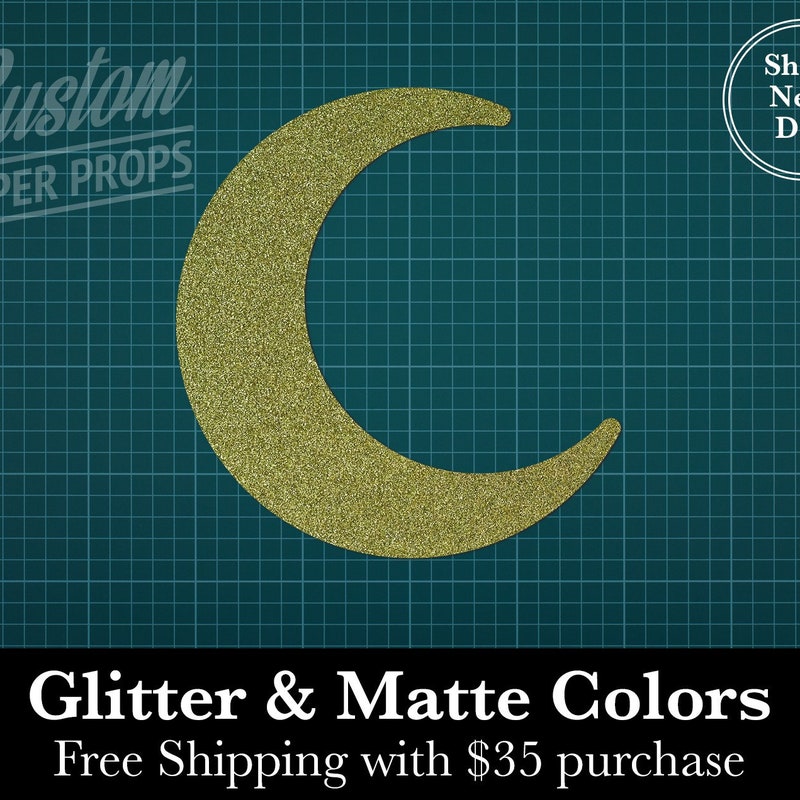 Glitter Moon Cutouts - Etsy