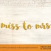 Miss to Mrs Banner Script Font Bachelorette Party Bridal - Etsy