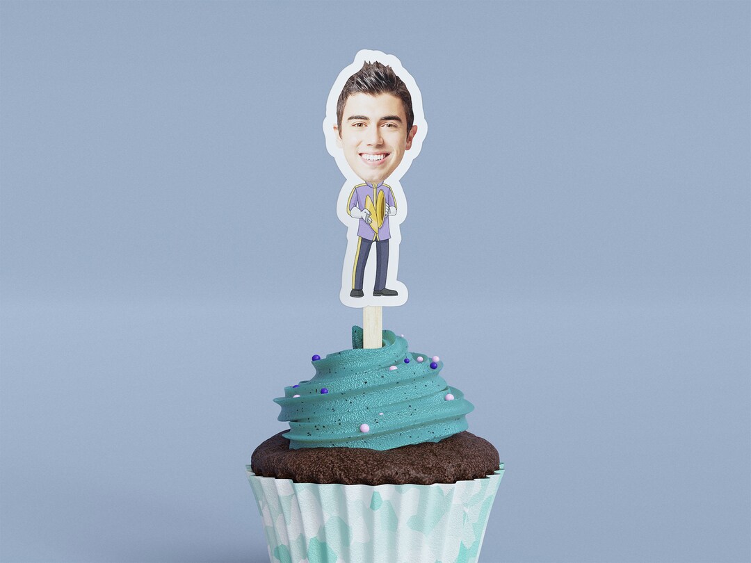 Cartoon Cymbal Player Cupcake Toppers - Custom Birthday Party Cupcake ...