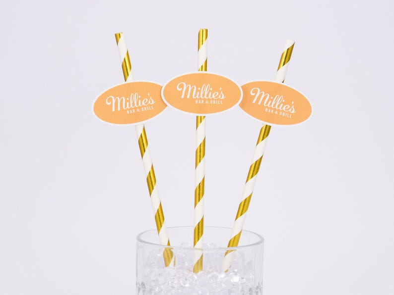 Custom Business Logo Straws - Corporate Event Swag - Company Launch ...