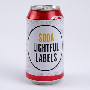 Custom Printed Soda Beer Can Label Wrapper - Vinyl Sticker, Waterproof ...