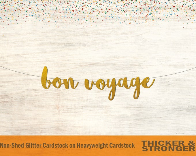 Bon Voyage Banner Block Letters Bon Voyage Decor Going | Etsy