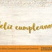 Feliz Cumpleanos Banner Script Font Spanish Happy Birthday | Etsy