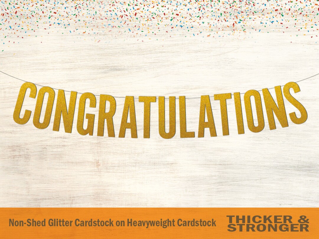 Congratulations Banner, Block Letters - Congrats, Graduation ...