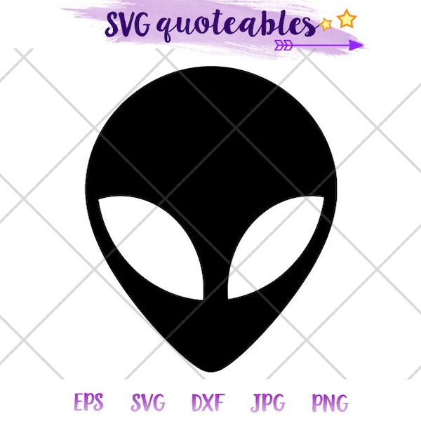 Alien Head Svg - Etsy