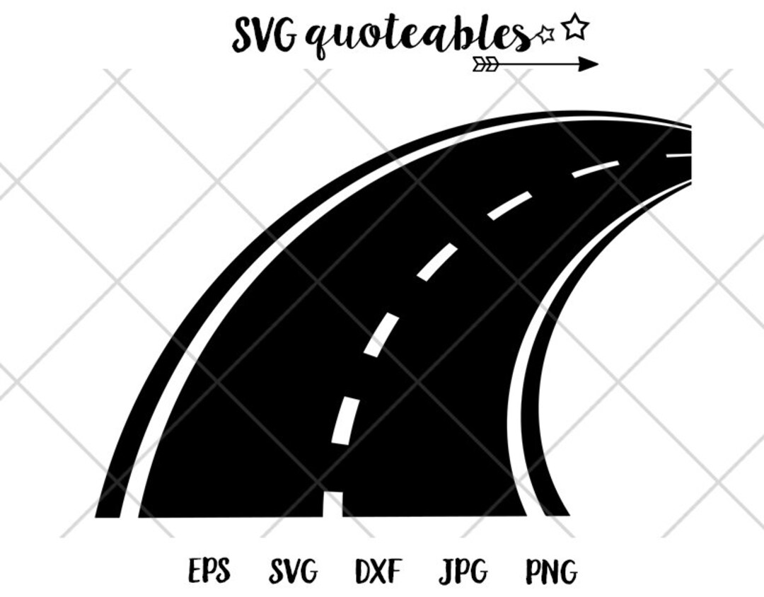 Road Silhouette SVG Clipart Cut File, Roadtrip Clipart Vector, Digital ...