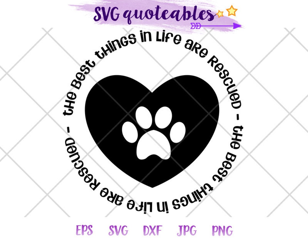 Pet Rescue Silhouette SVG Clipart Cut File, Animal Rescue Vector ...