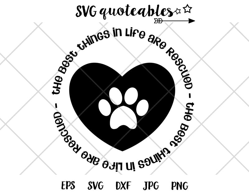 Pet rescue Silhouette SVG Clipart Cut File Animal Rescue | Etsy