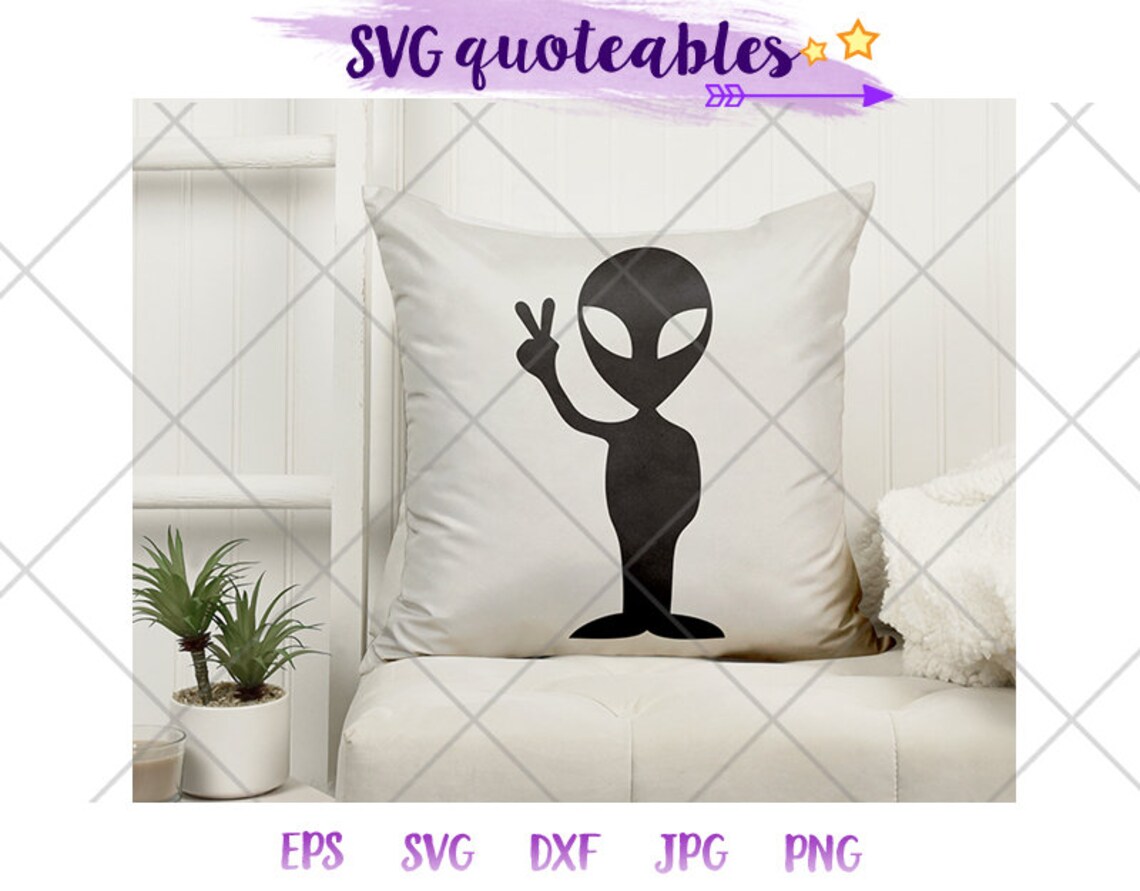 Alien SVG Clipart Cut File UFO Martians Stencil Vector | Etsy