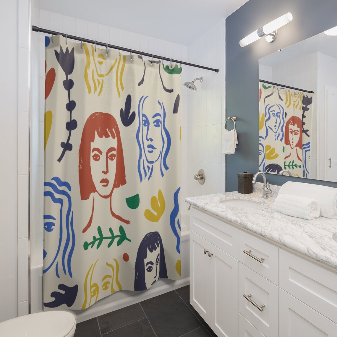Henri Matisse Abstract Art Shower Curtain Unique Bathroom Decor Design ...