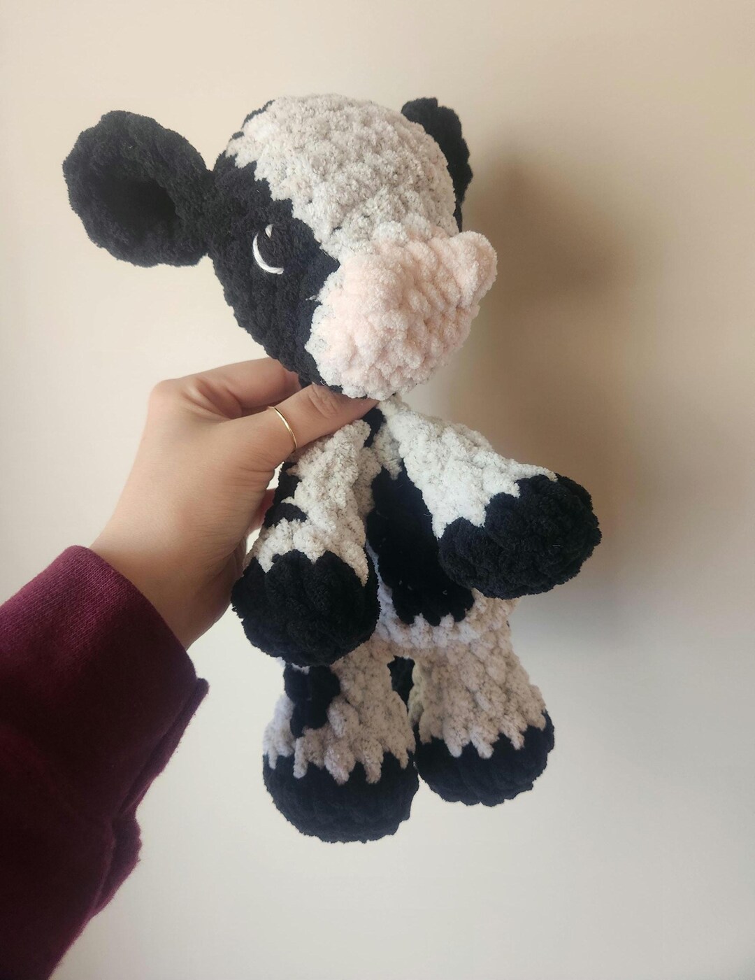 Cow Crochet Snuggler | Cow Lovey | Cow Toy for Kids | Charlie the Calf ...