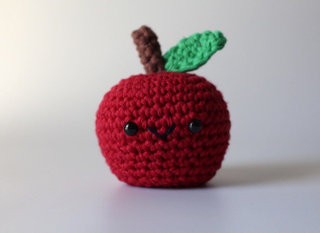 Red Apple Keychain, Crochet Red Apple, Made to Order Red Apple - Etsy