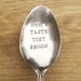 Mum's Taste Test Spoon Personalised Custom Hand Stamped Spoon Funny ...