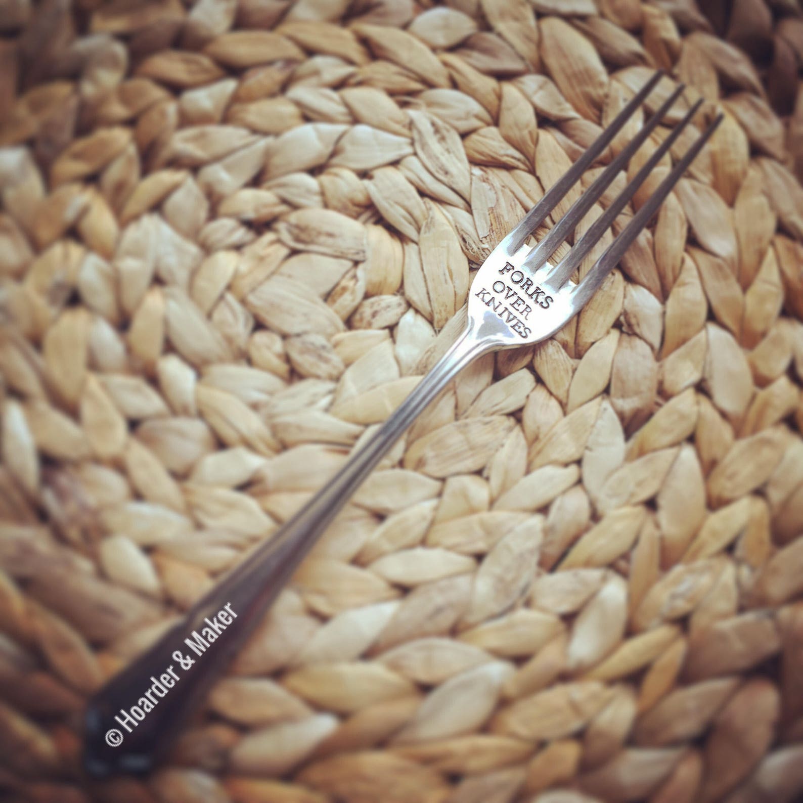 FORKS OVER KNIVES Personalised Custom Hand Stamped Fork - Etsy