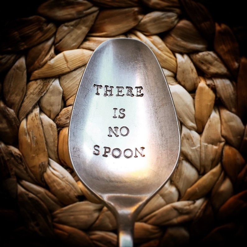 THE MATRIX There Is No Spoon Hand Stamped Engraved | Etsy