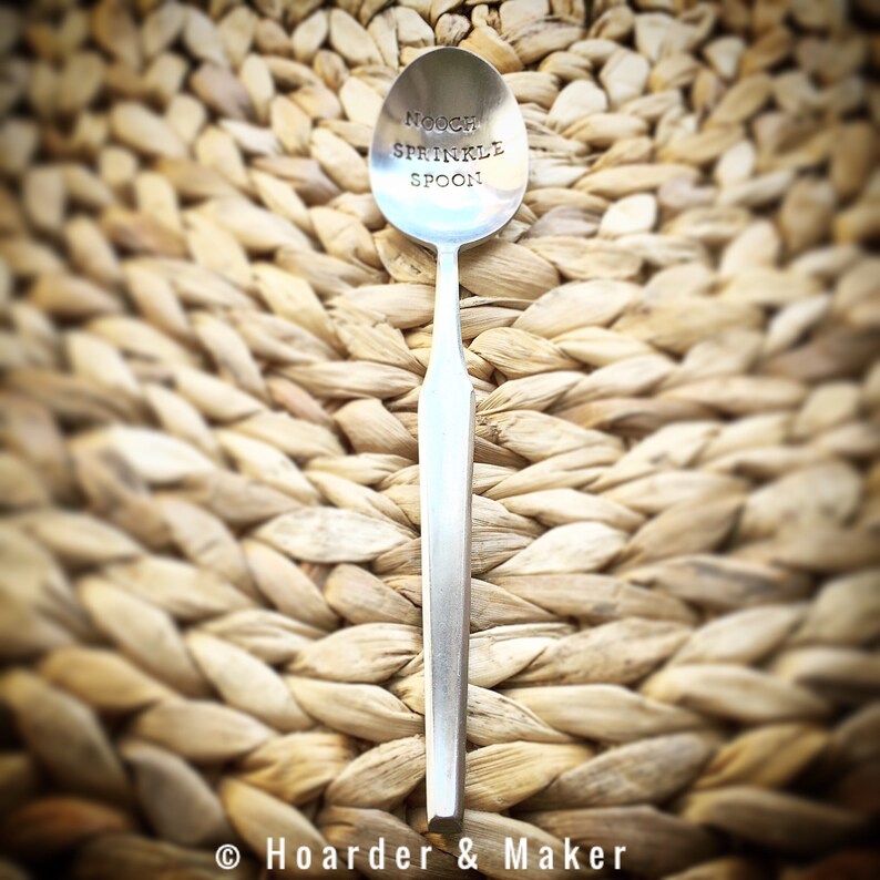 NOOCH SPRINKLE SPOON Custom Hand Stamped Spoon Funny | Etsy