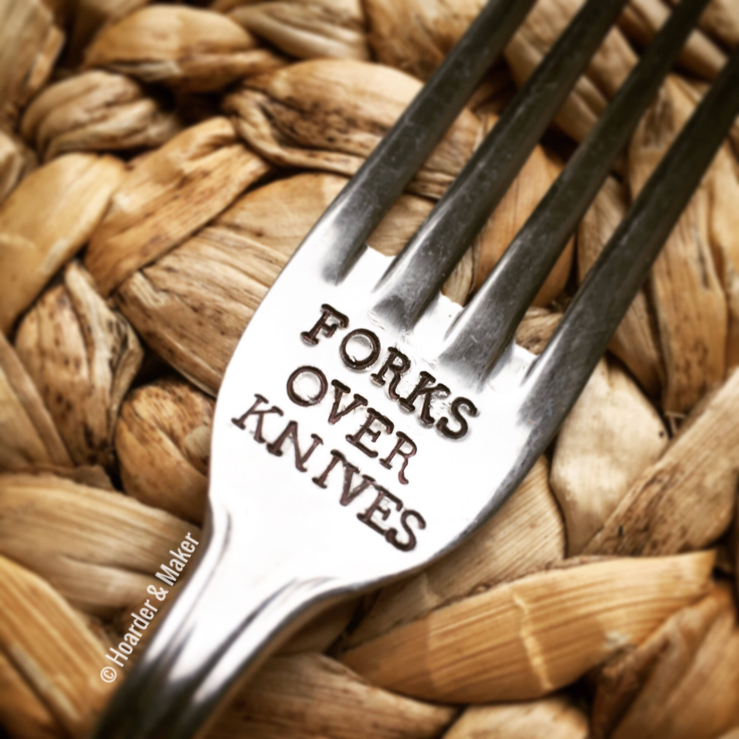 FORKS OVER KNIVES Personalised Custom Hand Stamped Fork - Etsy