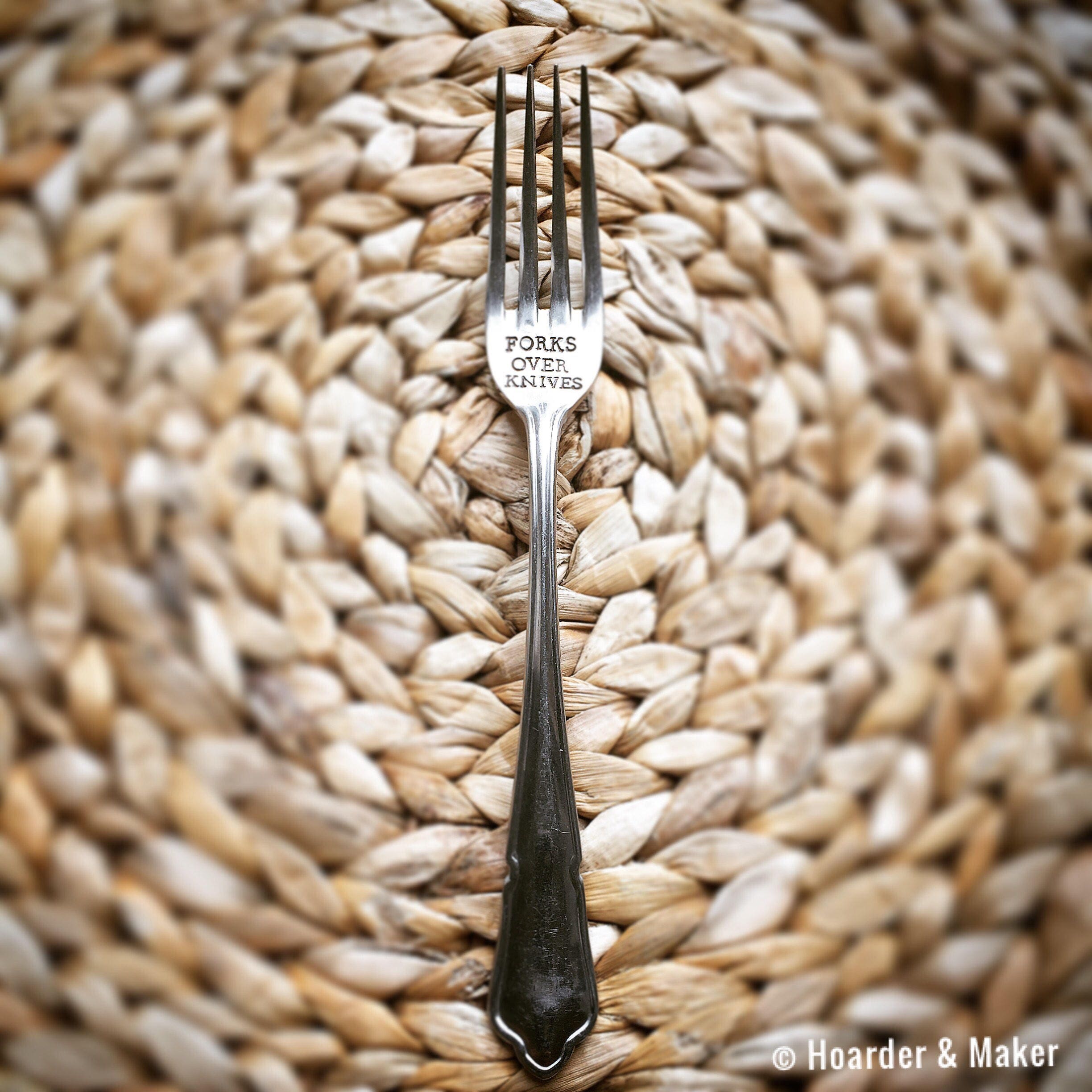 FORKS OVER KNIVES Personalised Custom Hand Stamped Fork - Etsy