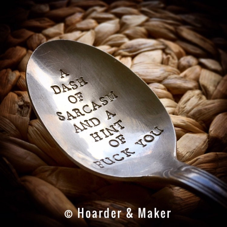 Spoon with swear words Sarcastic Sarcasm Rude Crude Gag Funny | Etsy