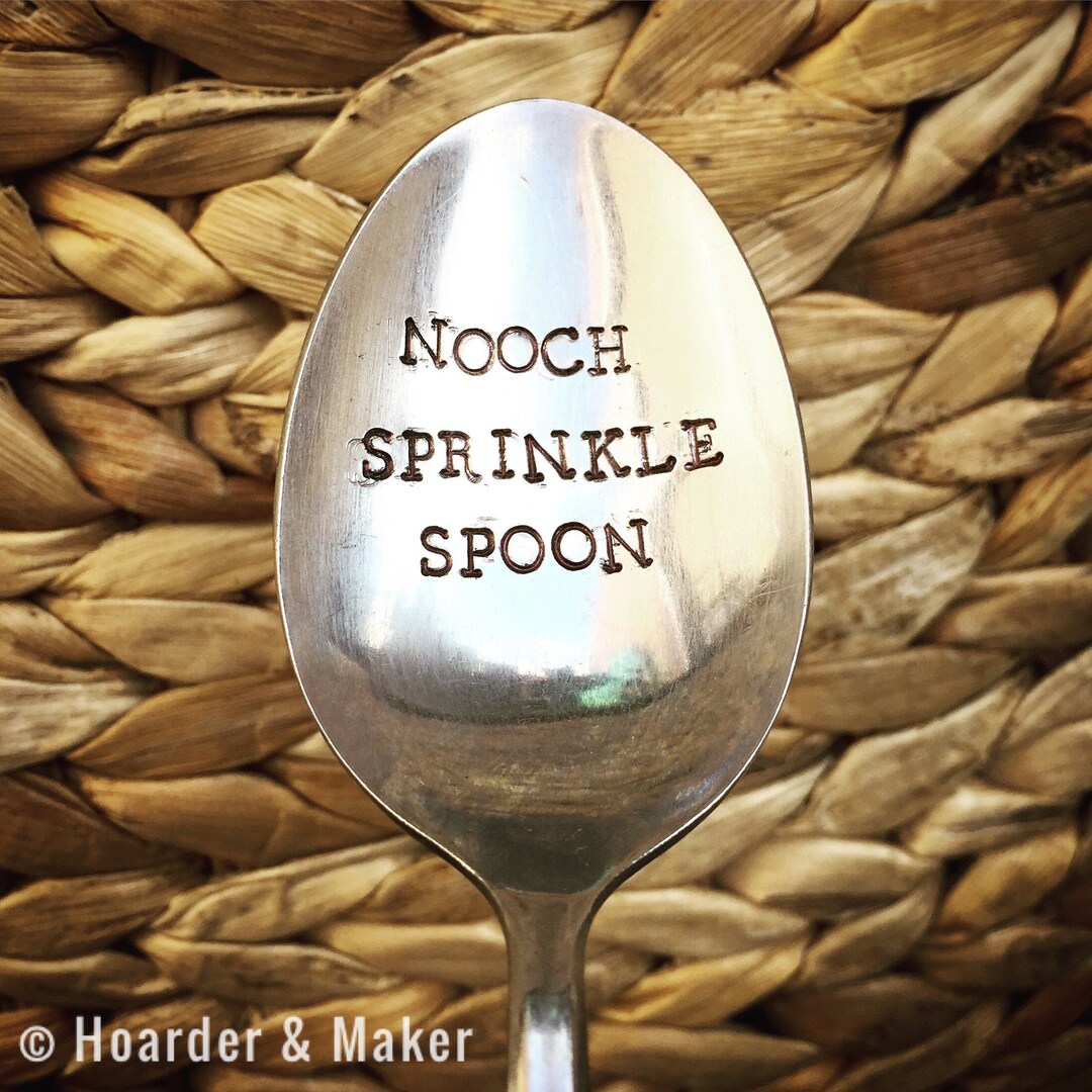 NOOCH SPRINKLE SPOON Custom Hand Stamped Spoon Funny Hilarious Gag Pun ...