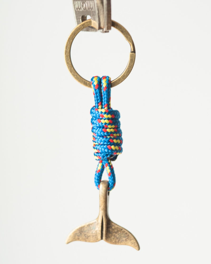 Nautical Keychain With Whale Tail Ocean Key Chain Ideal Surf - Etsy
