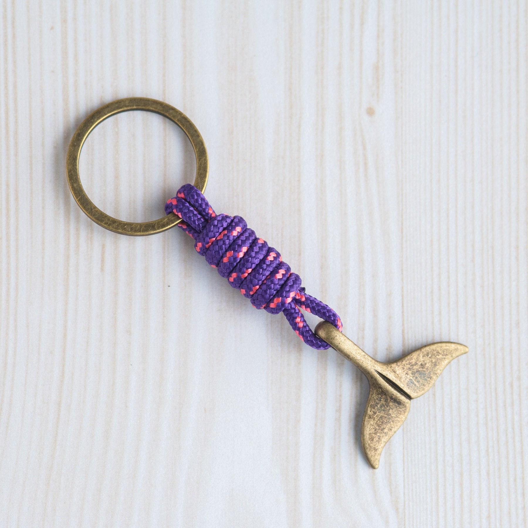 Nautical Keychain With Whale Tail Ocean Key Chain Ideal Surf - Etsy