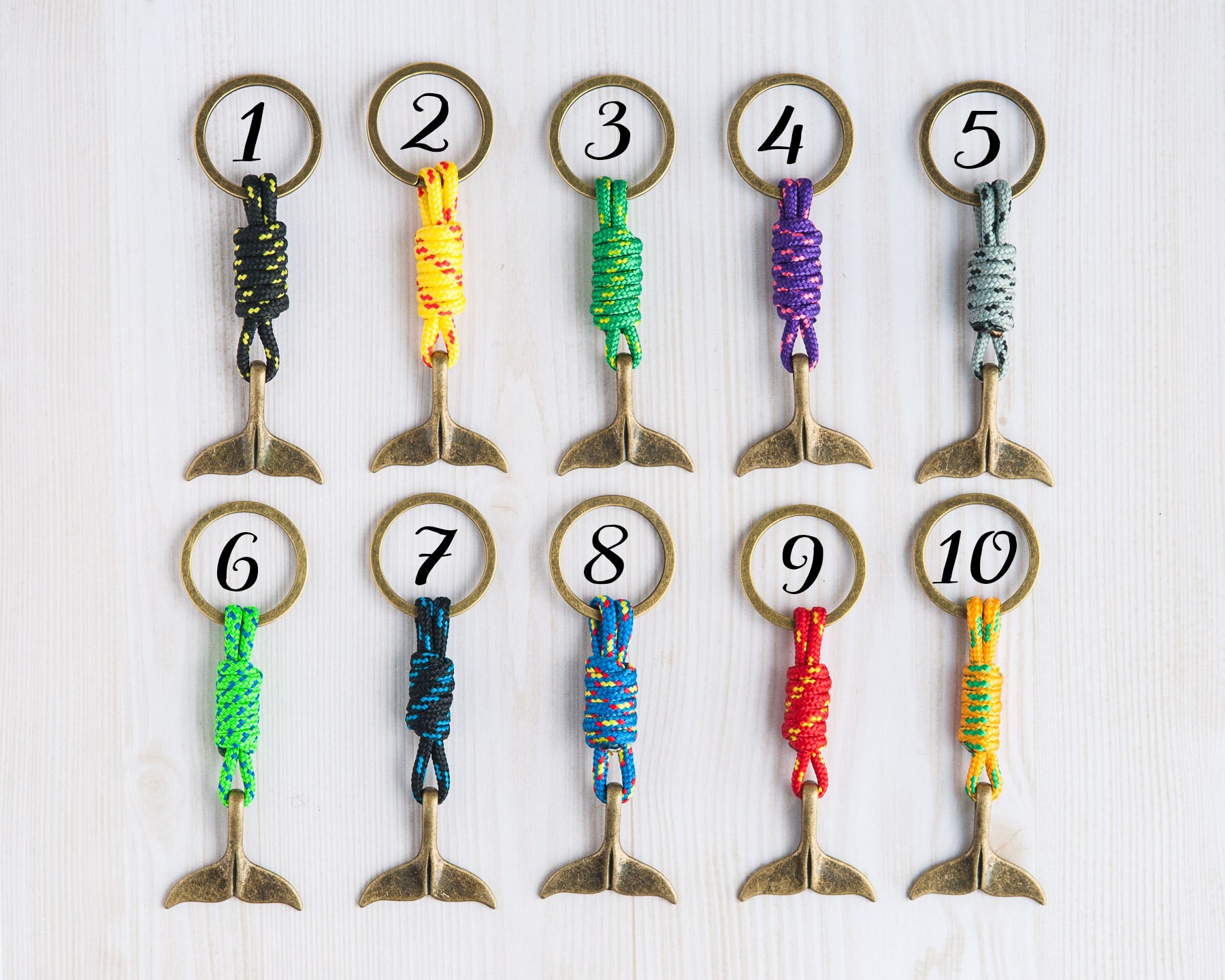 Nautical Keychain With Whale Tail Ocean Key Chain Ideal Surf - Etsy