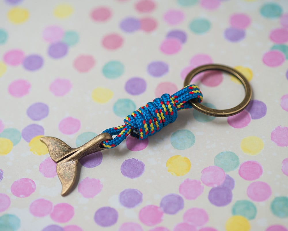 Nautical Keychain With Whale Tail Ocean Key Chain Ideal Surf - Etsy