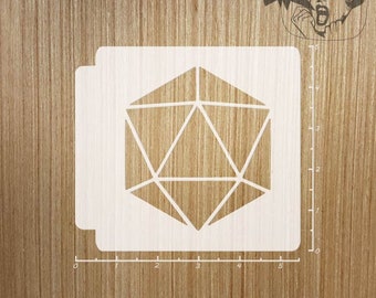 D20 stencil | Etsy