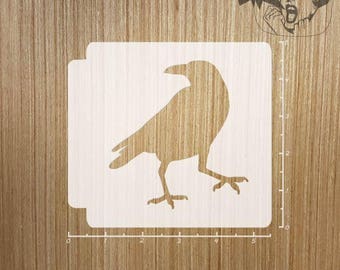 Raven Stencil | Etsy