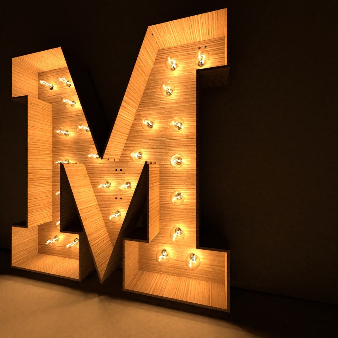 College Letter M 525-013 Marquee Sign - Etsy
